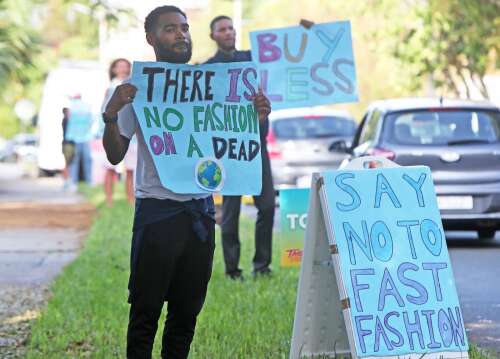 Community group stages anti fast fashion protest - The Royal Gazette ...