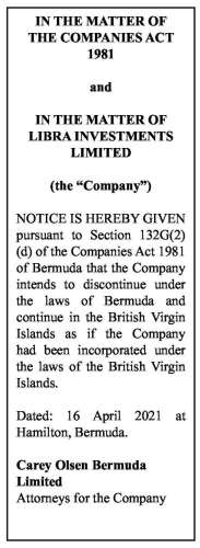 Libra Investments Limited - The Royal Gazette | Bermuda News, Business ...