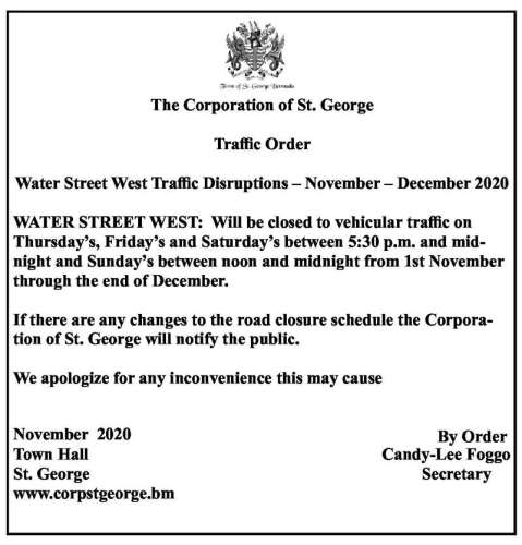 Traffic Order - The Royal Gazette | Bermuda News, Business, Sports ...