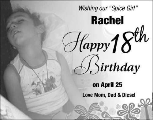 Happy 18th Birthday Rachel - The Royal Gazette | Bermuda News, Business ...
