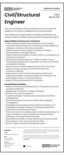 Civil/Structural Engineer - The Royal Gazette | Bermuda News, Business ...