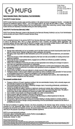 Senior Associate Director, Client Operations, Fund Administration - The ...