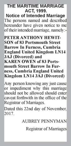PETER ANTHONY HEWITSON of 83 Portsmouth Street Barrow In Furness ...