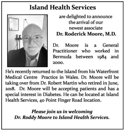 Welcome Dr. Roderick Moore - The Royal Gazette | Bermuda News, Business ...