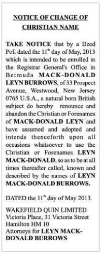 Leyn Mack-Donald Burrows - The Royal Gazette | Bermuda News, Business ...