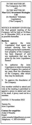 Man GLG Investment Strategies Ltd - The Royal Gazette | Bermuda News ...