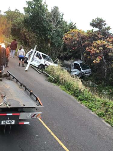 Three vehicle crash causes traffic delays - The Royal Gazette | Bermuda ...