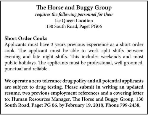 Short Order Cooks - The Royal Gazette | Bermuda News, Business, Sports ...