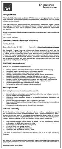 Specialist, Financial Reporting & Accounting - The Royal Gazette ...