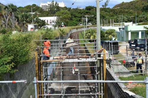 Work under way on Canal Road underpass - The Royal Gazette | Bermuda ...